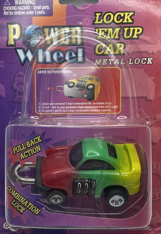 Lock ém up car Combination Lock - pull back action - 2001 zeldzaam ...
