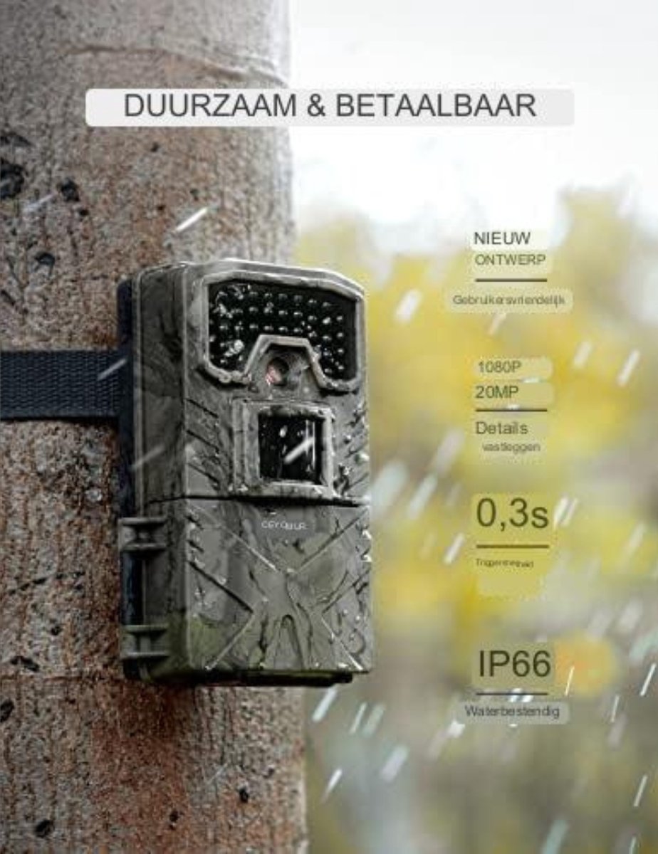 Gratyfied Wildcamera Met Nachtzicht - Wildcamera Voor Buiten - Buitencamera Met Nachtzicht | bol.com