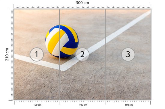 Fotobehang Volleybal Bij De Witte Lijn | bol