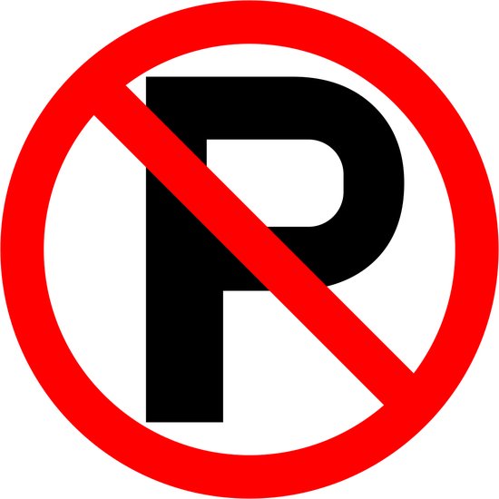 Niet Parkeren Sticker – 20CM diameter - 2 stuks - Rood Wit ...