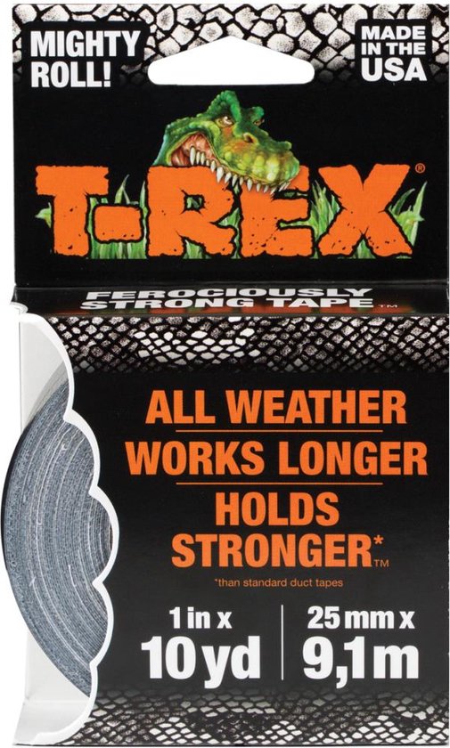 T-Rex gunmetal kleurig ducttape - 9 meter - 241330 | bol