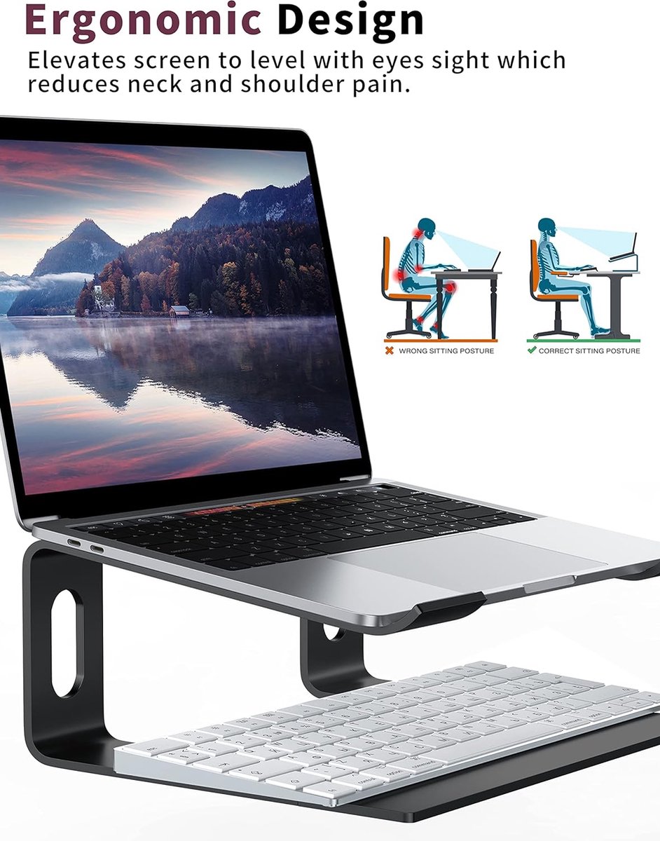 Sounix Laptop Standaard - Laptophouder - 10 tot 16 Inch Verhoger ...