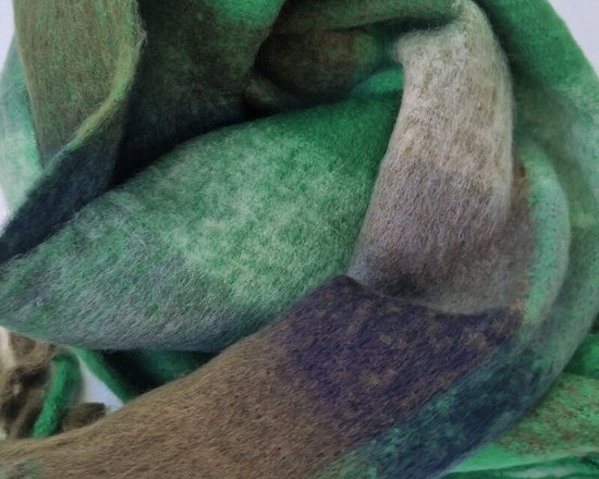 Geblokte dames sjaal - Warme Winter Sjaal - Wol Viscose - Dikke sjaal ...