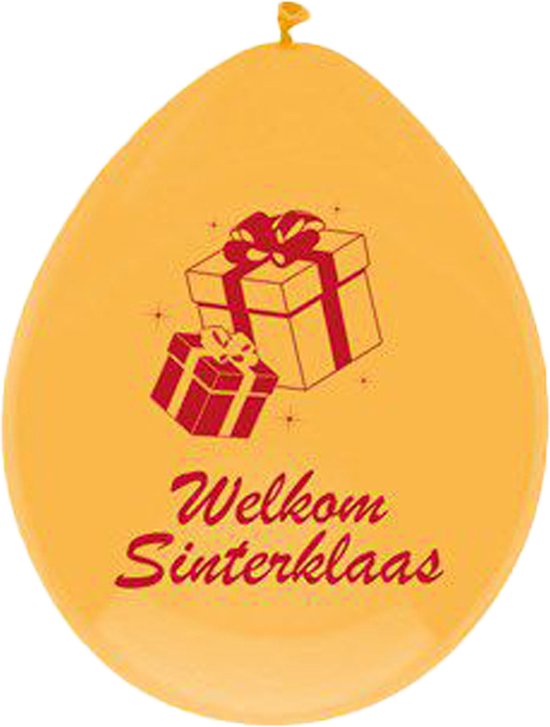 Haza Welkom Sinterklaas ballonnen - 6x stuks - geel/rood - Sint ...