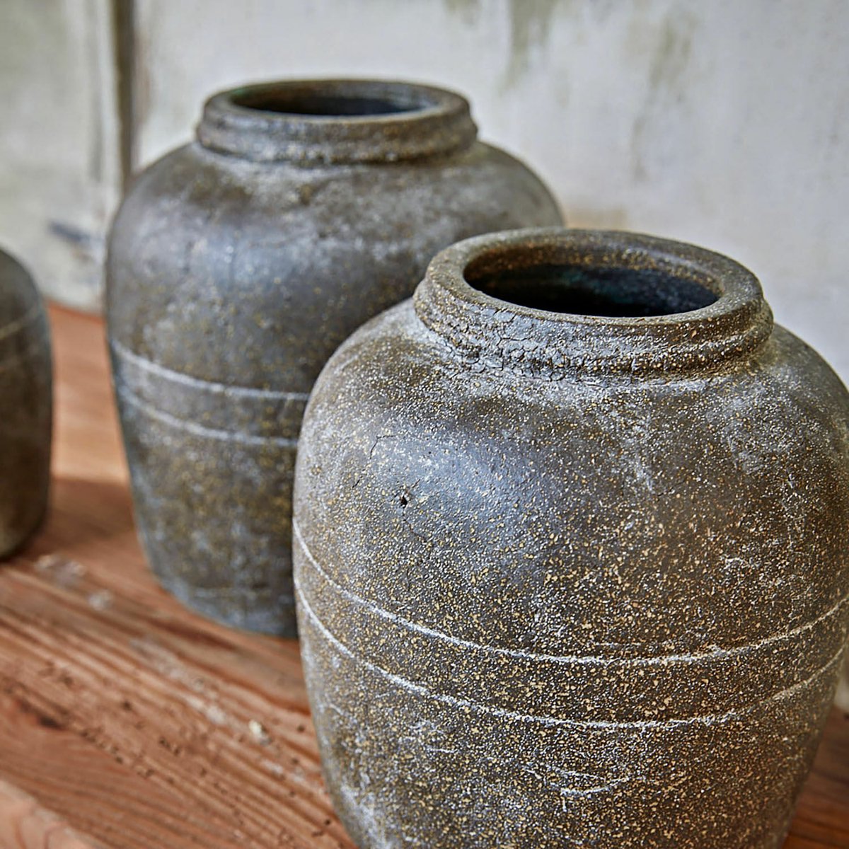 LOBERON Vaas set van 3 Shiva antiekbruin | bol.com