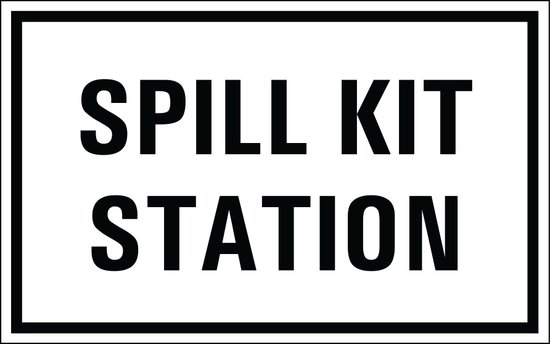 Spill kit station sticker 200 x 125 mm | bol