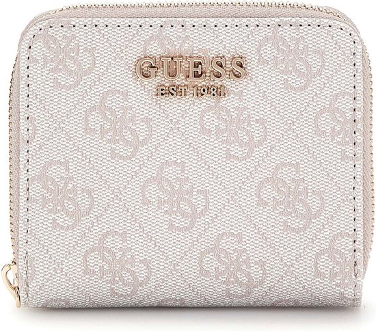 GUESS Portemonnee Laurel SLG Small Zip Around Wallet Dove Logo Oud roze ...