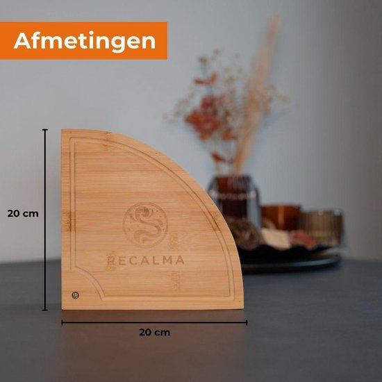 4 Layers Bamboo Snack Board - Round Serving Board for Cheese and ...