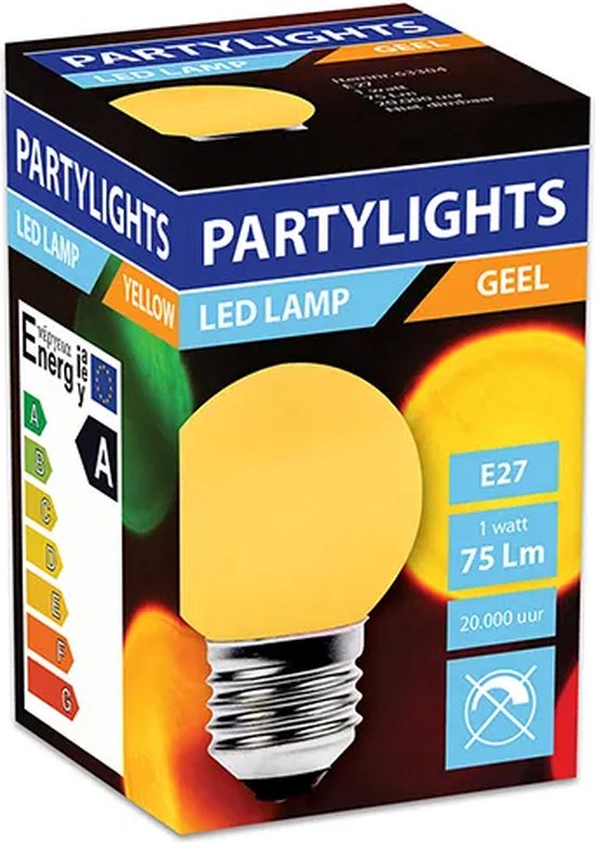 LED lamp 1W E27 geel | bol
