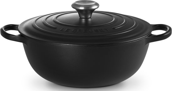 Le Creuset Braadpan Signature Marmite – Mat Zwart – Ø 26 cm / 4,1 Liter ...