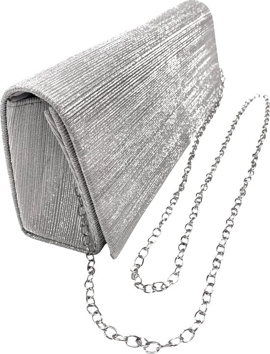 Zilveren gala tas - Clutch - Stijlvol - Feestdagen - Gala ...