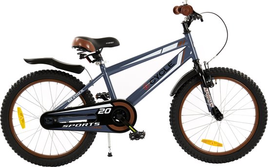 2Cycle Sports - Kinderfiets - 20 inch - Blauw-Grijs - Jongensfiets -20 ...