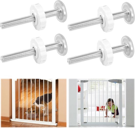 4Pcs 90mm Push Screws M10 Clamp Screw for Child Gate - Threaded Spindle ...