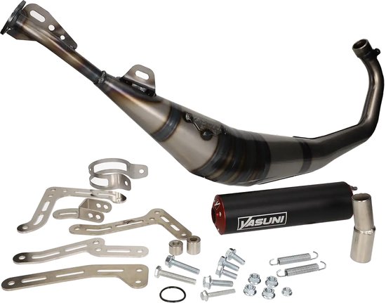 Uitlaat Yasuni R1 rood Minarelli AM6 (o.a.: Beta RR, Rieju MRT ...