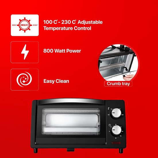 Lexium Mini Oven - Mini Oven Vrijstaand - Mini Oventje - Minioven | bol