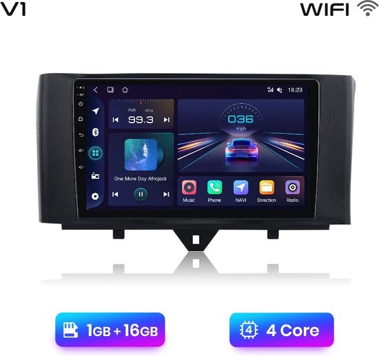 Autoradio - Android Auto - Bluetooth Radio - Smart fortwo 2011-2015 | bol