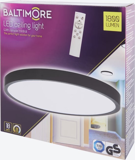 Baltimore led plafond verlichting met afstandsbediening | bol