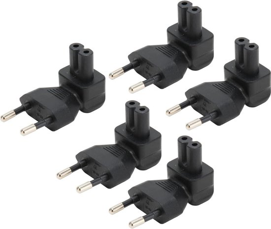 EU-IEC320 C7 Power Adapter Converter 5 Stks Male-Female Plug voor ...