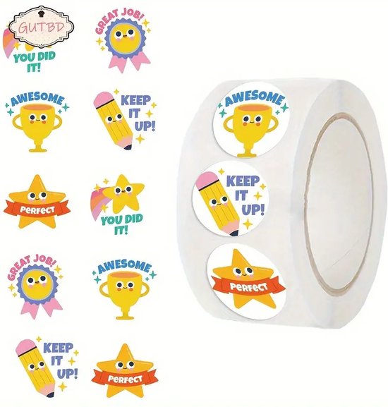 Beloningsstickers / Schoolsticker / Beloning / Goed gedaan sticker ...