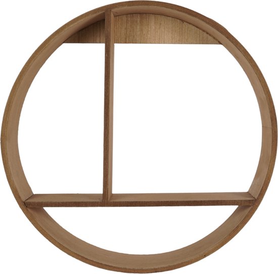 Home Accents wandrek lichtbruin 37 cm - wandkast - houten wanddecoratie ...