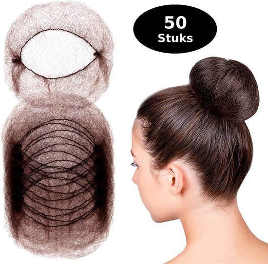 Haarnetjes Donkerbruin 50 Stuks – Ballet & Paardrijden Haarnet ...