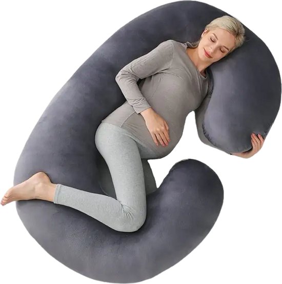 Earkings Zwangerschapskussen Zijslaapkussen 140x70cm C-vorm met ...
