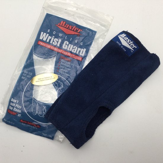 Bowling Bowling wrist guard blauw 'Master' , een badstof bescherming ...