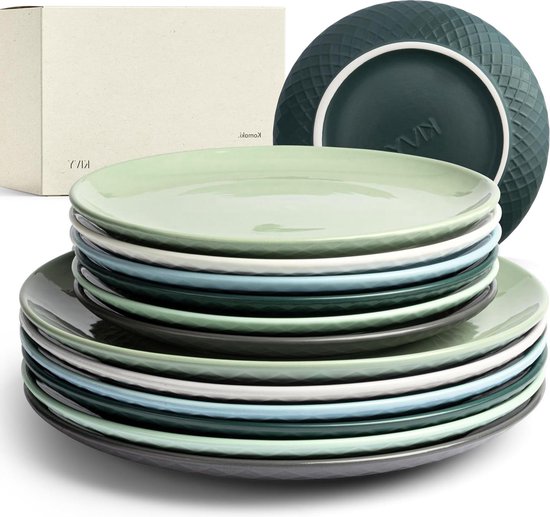 Servies voor 6 Personen - Vaatwasmachinebestendig - 12-delige Set ...