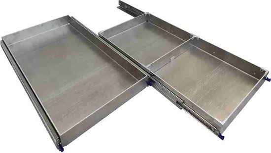 Horizontale lade combi V01 + ladegeleiders + lage vloermontage; D1100 x ...