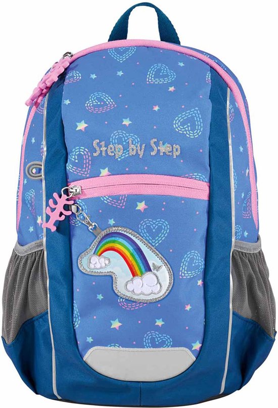Step by Step Rugzak Kiga Maxi Backpack 10L Rainbow Lui Blauw | bol