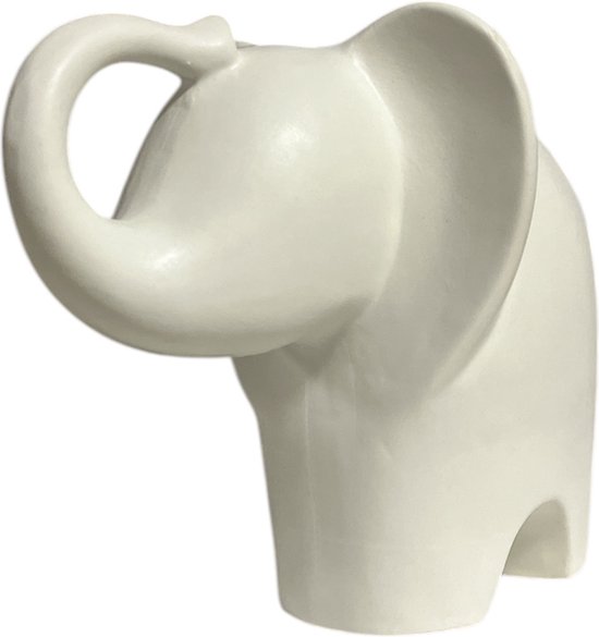 Olifant beeldje - olifanten decoratie - wit | bol