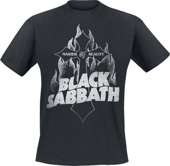 Black Sabbath Master Of Reality Cross T-shirt zwart L - Katoen - Band ...