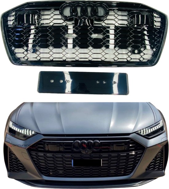 Audi A6 C8 (2019-2023) RS Look Grill Glans Zwart | bol