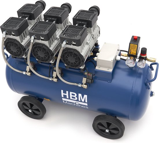 HBM Low Noise Compressor - 90 liter - 3PK - 392 L/m - 85 dB | bol