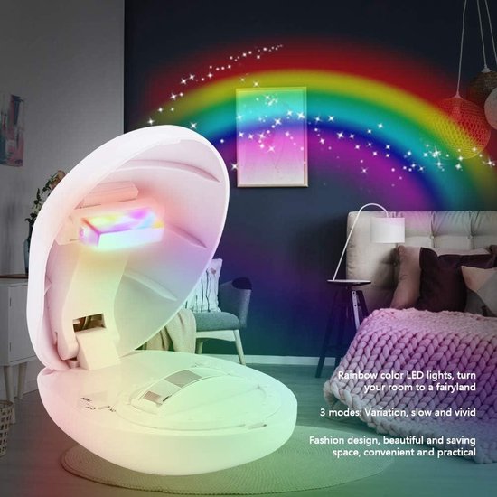 Rainbow Night Light Projector met 3 standen en Draagbaar nachtlampje ...