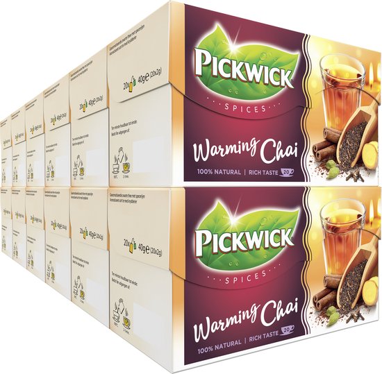 PICKWICK SPICES Warming Chai - 12 x 20 zakjes | bol