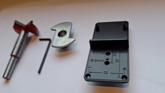 Hoexs Boor en Boormal voor Softclose Keukenscharnier - Diepte ...
