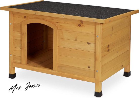 Mrs. Jones Deluxe Weerbestendig hondenhok - Houten dierenhuis - 58 x 86 ...