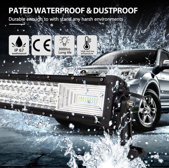Gebogen LED-lichtbalk - 24V - 540W - Offroad Led Bar Combo Beam - Voor ...