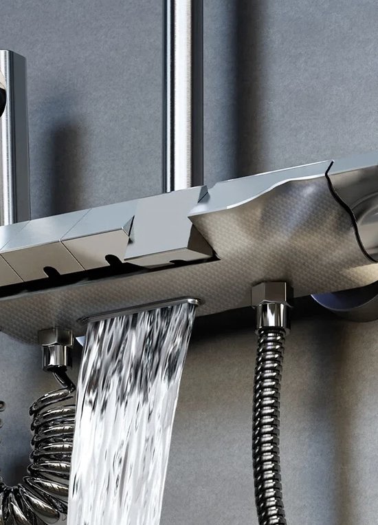 Mrs. Jones Design Douchekraan - Grijs - 4 functies - Digitaal display ...