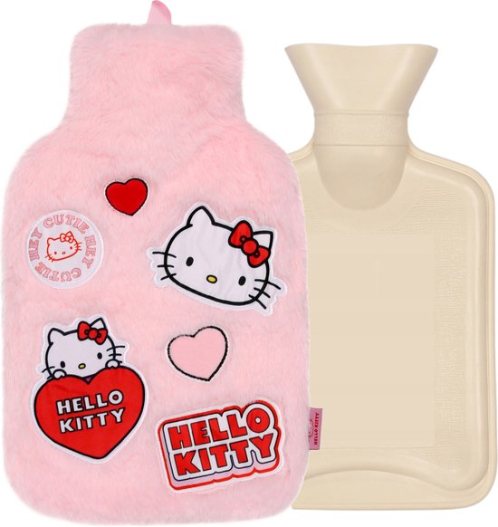 Hello Kitty felroze thermoforcer met zachte hoes, harig, groot ...