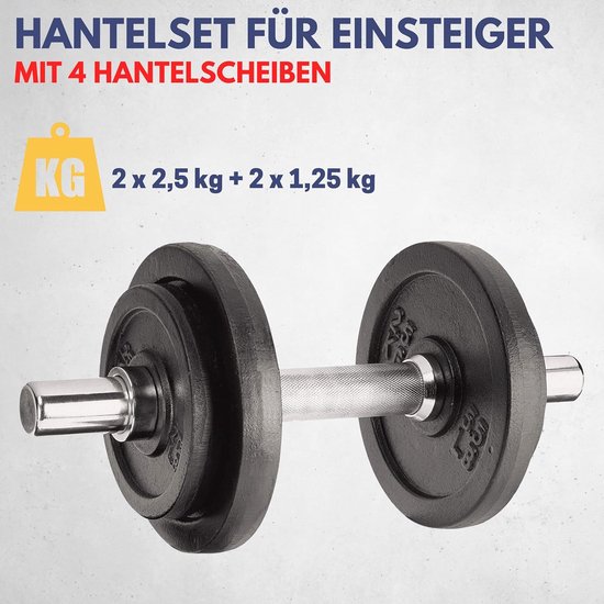 Verstelbare Halterset 2 x 10 kg - Gietijzer Dumbbell-set voor Thuis ...