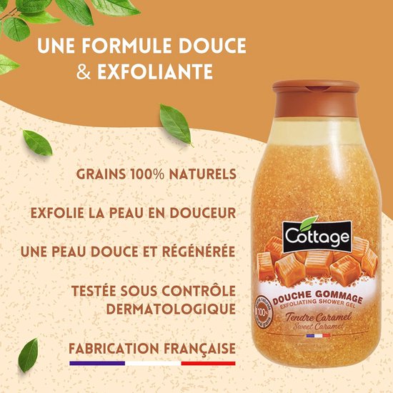 Natuurlijke Douche Scrub met Karamel Geur - Zachte Peeling Korrels ...
