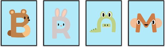 Bram Geboorte Fotolijstjes 30x20 - Babykamer - Naam bekend maken - Foto ...