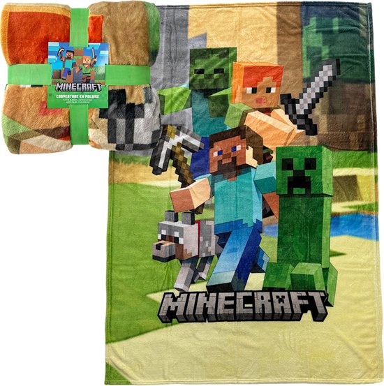 Minecraft - fleece deken - 130x180cm (plaid) | bol