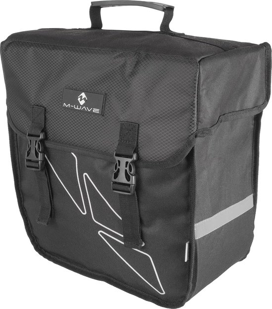 fietstas + bagagedrager - fietstas - 18 l - 38 x 18 x 30cm - Zwart | bol