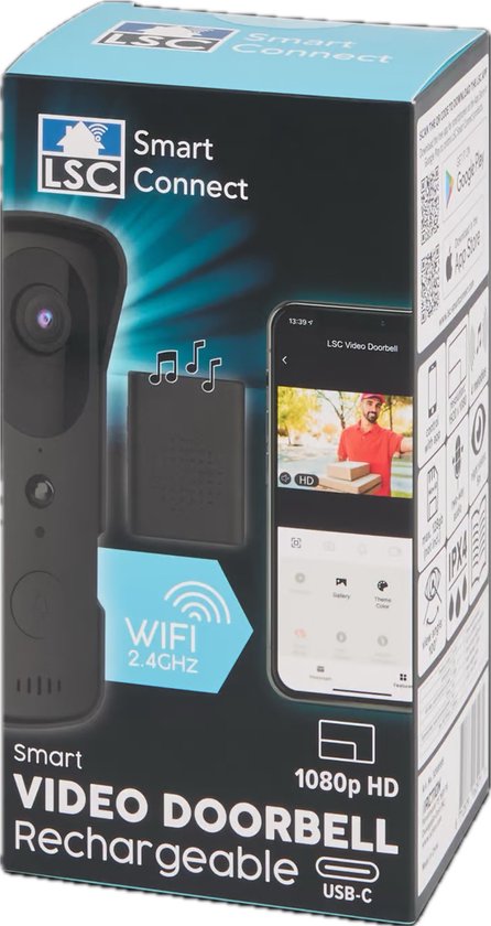 LSC Smart Connect slimme videodeurbel - 1080p HD | bol