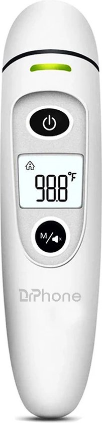 DrPhone ThermoTrack - Lichaam Thermometer - Via Oor/Hoofd meten - LED ...