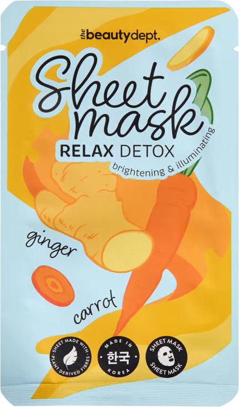 Beauty dept face tissue mask - gezichtsmasker - relax detox - ginger ...