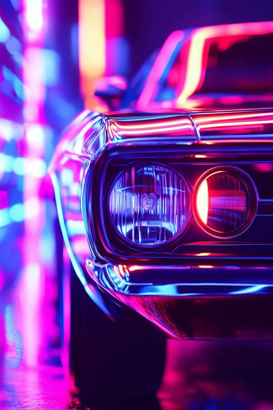 Vintage Auto Poster | Vintage Poster | Neon Poster | Retro Poster ...